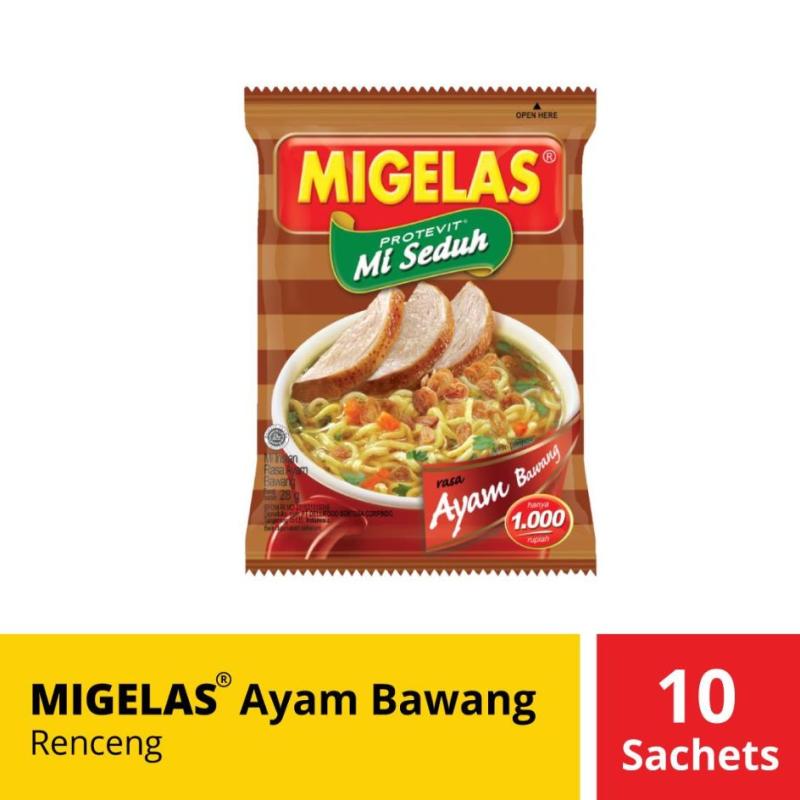 Jual Migelas Ayam Bawang Mi Instan [Kemasan Renceng/ 10 Sachets @28 g ...
