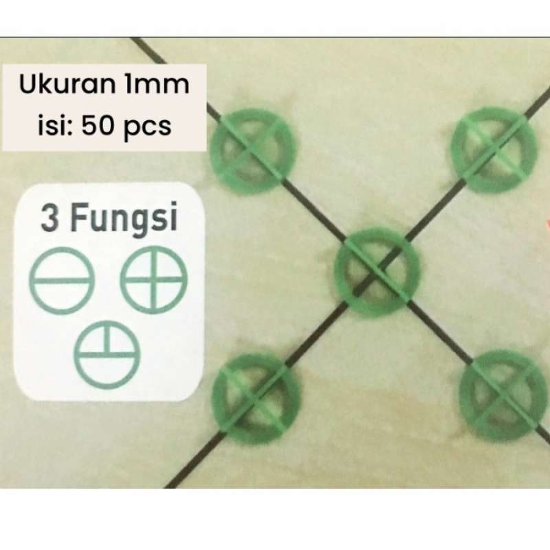 Jual T Cross tile spacer 1mm - alat pasang nat keramik 1mm di Seller ...