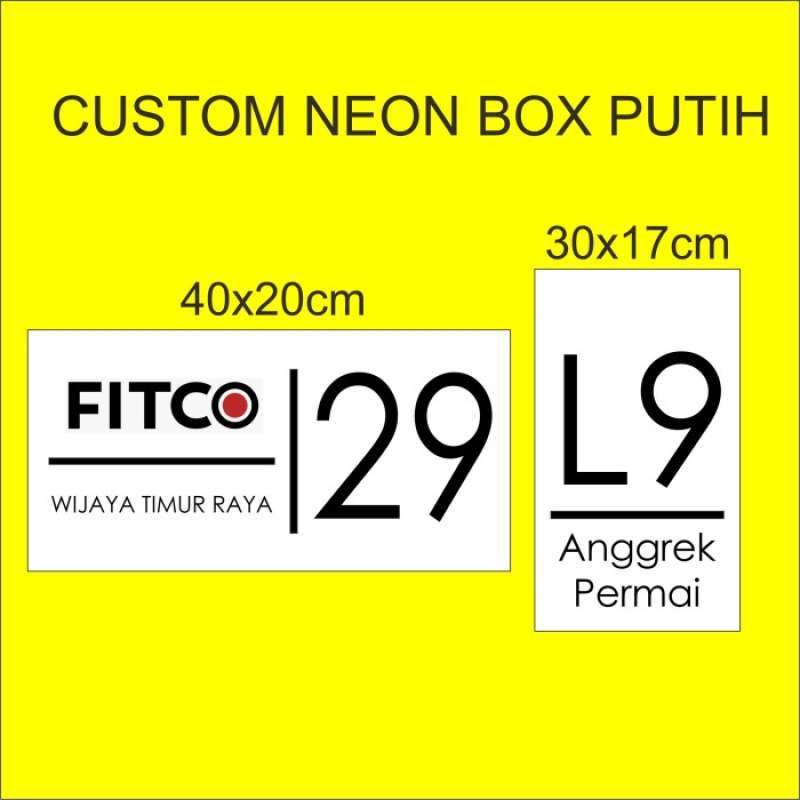 Jual Custom Nomor Rumah Led Neon Box di Seller Hafizh Store 2 - | Blibli