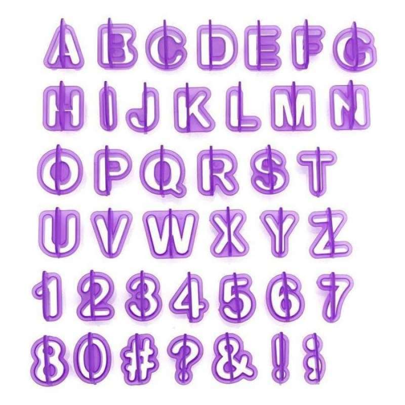 Jual Cutter Font Alphabeth 2.3 Cm 40 Pc Set / Cutter Huruf Dan Angka di ...