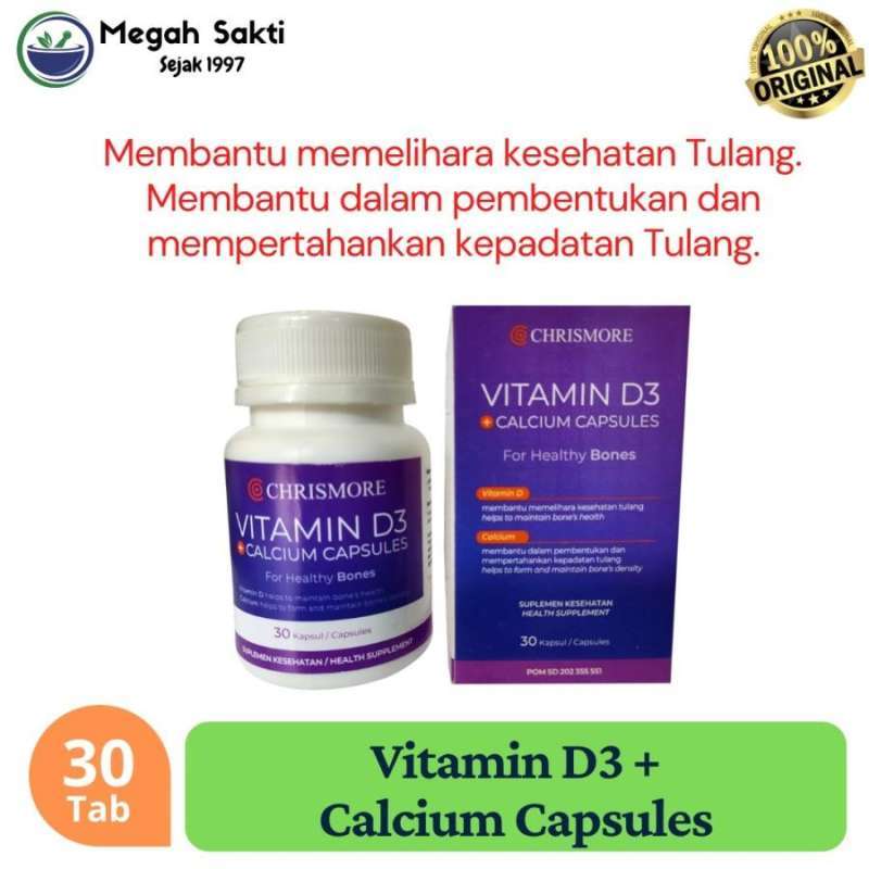 Jual Vitamin D3 plus Calcium Capsules - Suplemen Tulang dan Kalsium di ...