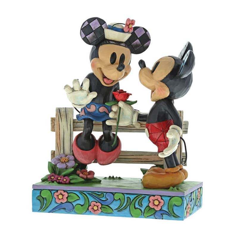 Jual Disney Traditions Mickey and Minnie Sitting on Fence Action Figure ...