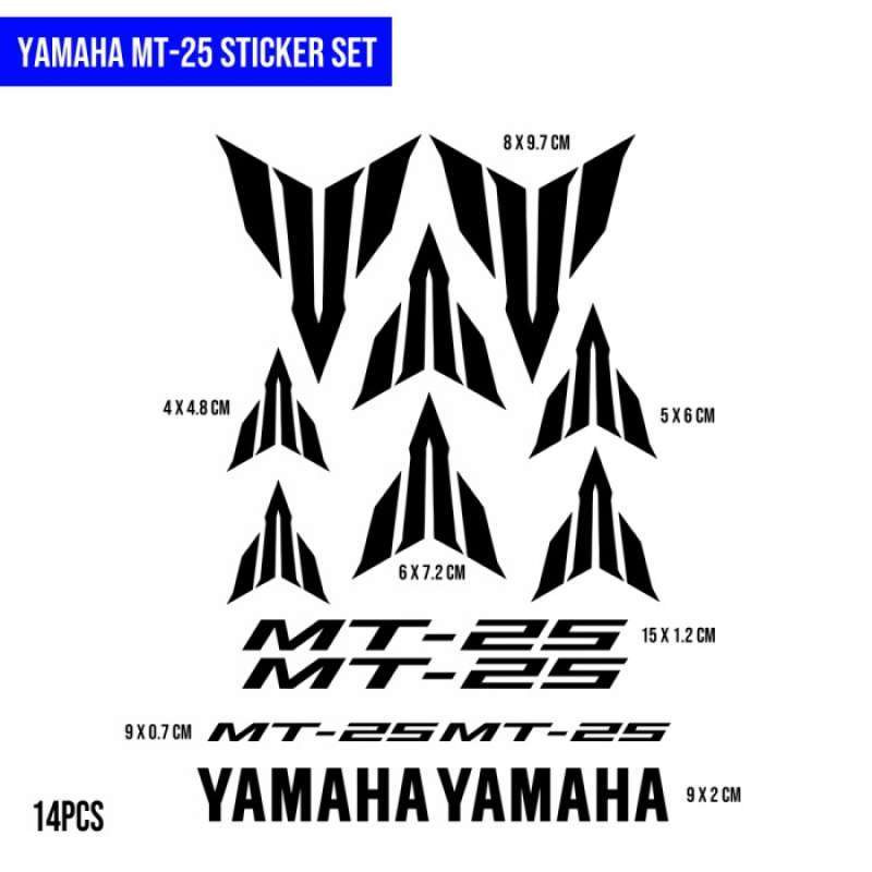 Jual Sticker Set Logo Yamaha Mt 25 Mt25 - Biru Di Seller Cen Store ...