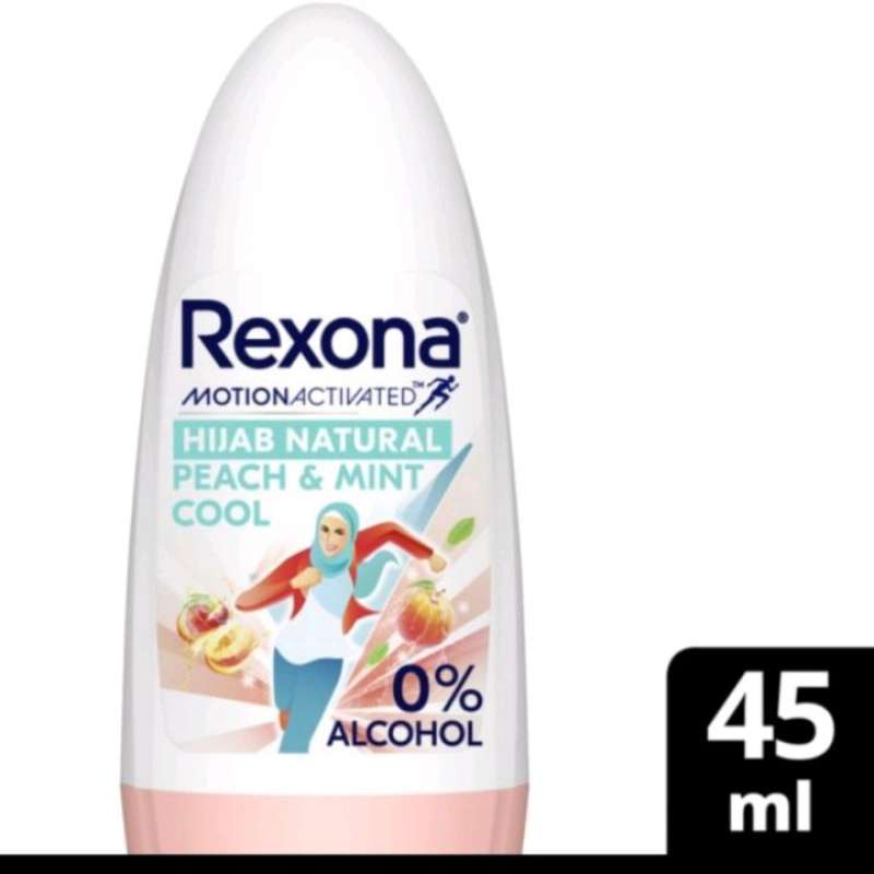 Jual Rexona Hijab Natural Peach & Mint Cool Deodora Wanita Ukuran 45 Ml ...
