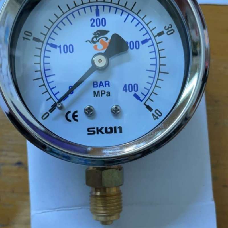 Promo PRESSURE GAUGE / MANOMETER 2,5 inch SKON 40 MPA / 400 bar Diskon ...