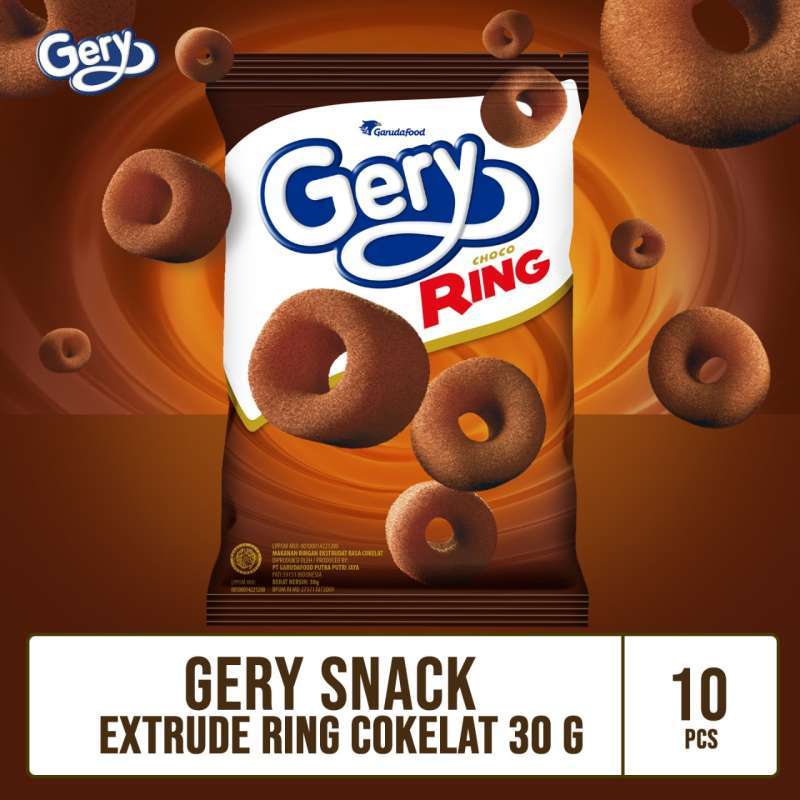 Jual Gery Snack Extrude Ring Cokelat [30 gr/ 10 pcs] di Seller ...