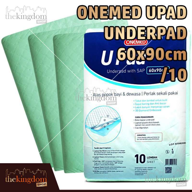 Jual Onemed SoftPad Upad Underpad 60x90 /10 Alas Perlak Dewasa Soft Pad Disposable di Seller The ...