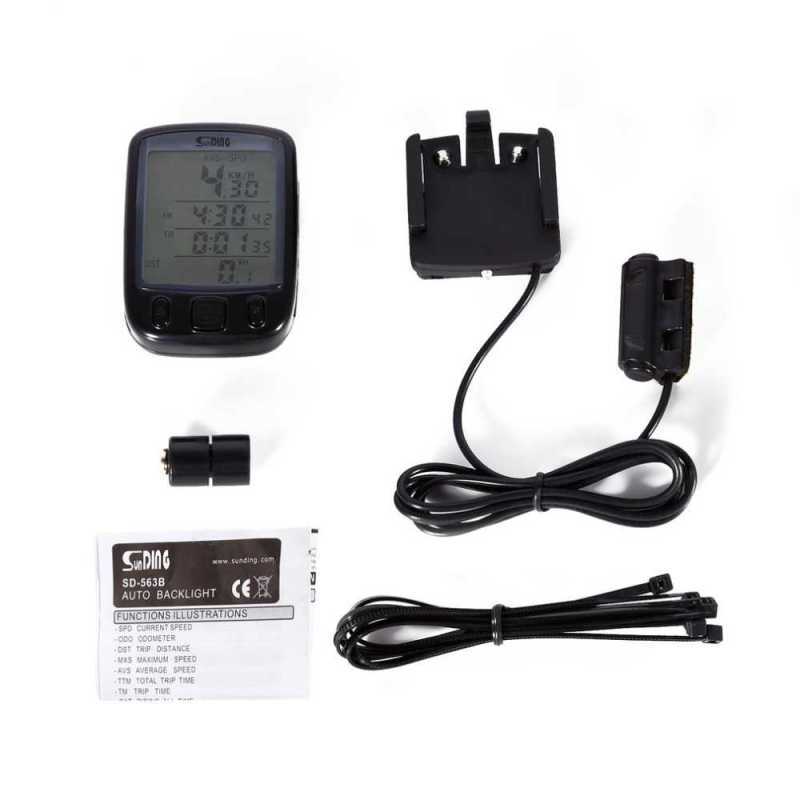 Promo GLO - SunDING Speedometer Sepeda Backlight LCD - SD-563A Warna ...