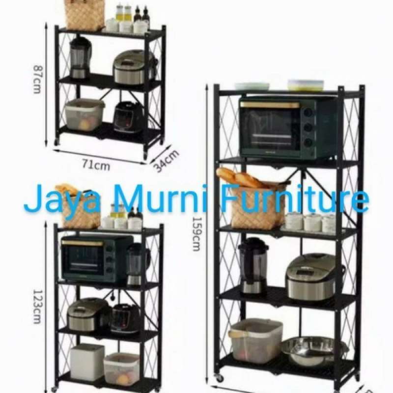 Promo Rak Besi Lipat Rak Buku 5 Tingkat Lunar Rbl 5 Susun Gojek Diskon ...