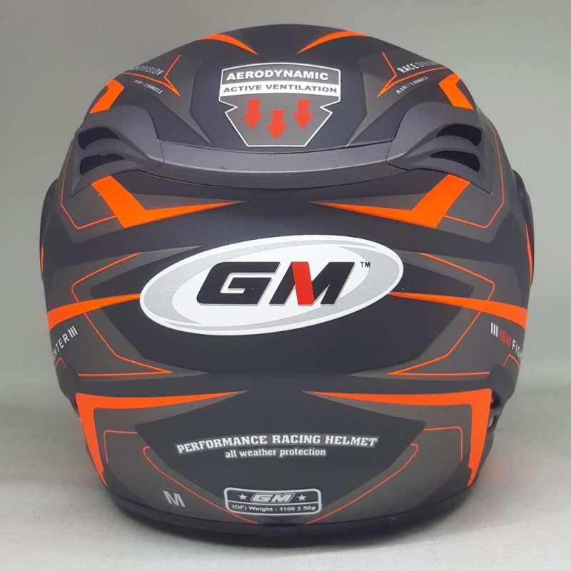 Jual Gm Fighter Gv2 Helm Half Face - M Black Matte Orange Di Seller ...