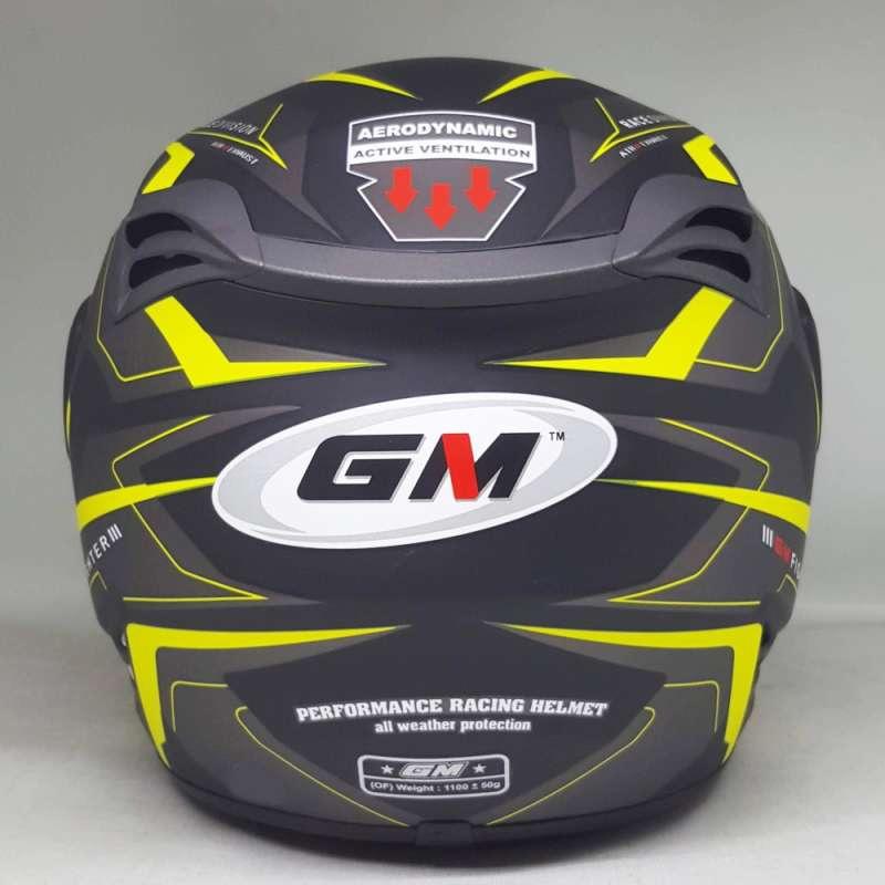 Jual Gm Fighter Gv2 Helm Half Face - L Matte Black Yellow Di Seller ...