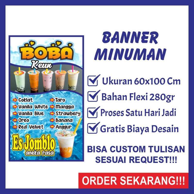 Promo Banner Bener Spanduk Sepanduk Backdrop Plang Usaha Minum Minuman ...