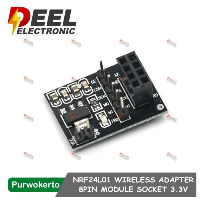 Jual Nrf24l01 Wireless Adapter 3.3v Module Socket 8pin Nrf24l01 Adapter ...