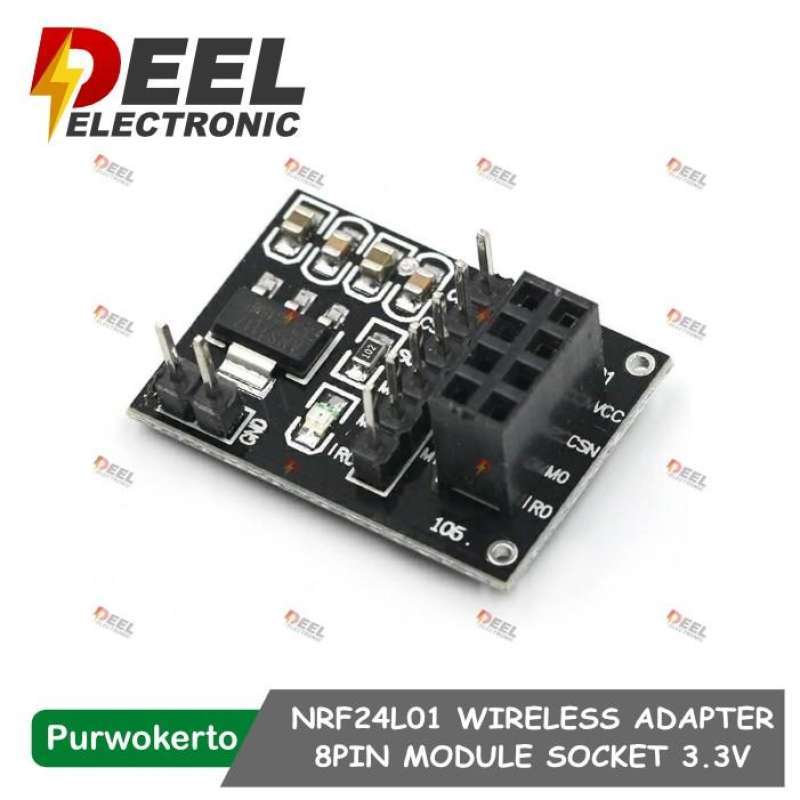 Jual Nrf24l01 Wireless Adapter 3.3v Module Socket 8pin Nrf24l01 Adapter ...