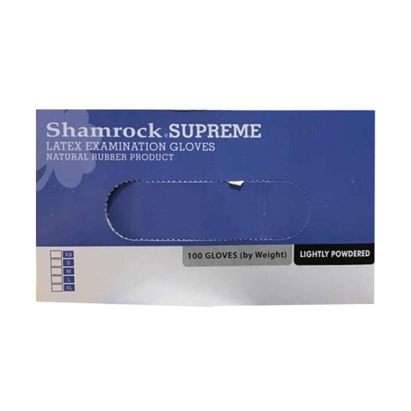 Jual Shamrock Supreme Latex Examination Gloves [1 box / 100 Pcs] di ...
