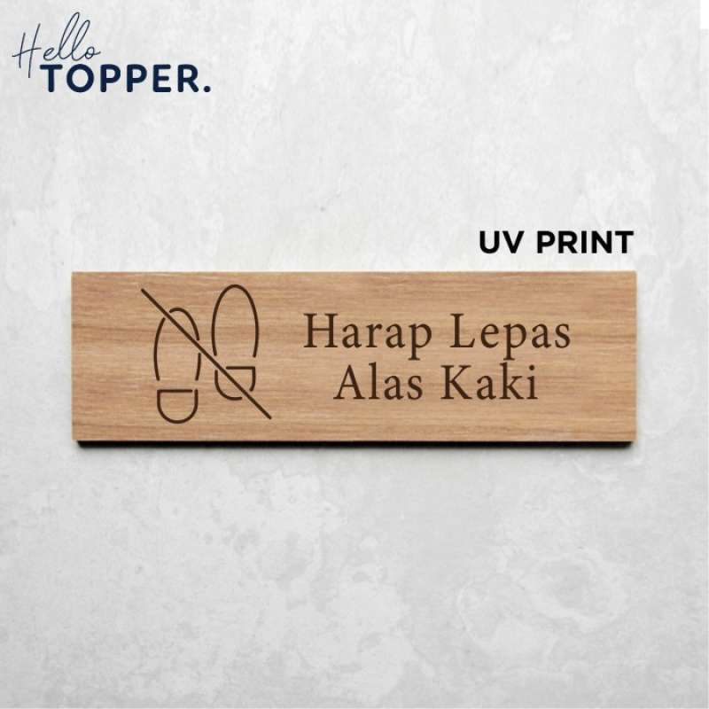 Jual Signage Lepas Alas Kaki Sign Board UV Print Kayu - Kyoto Style ...