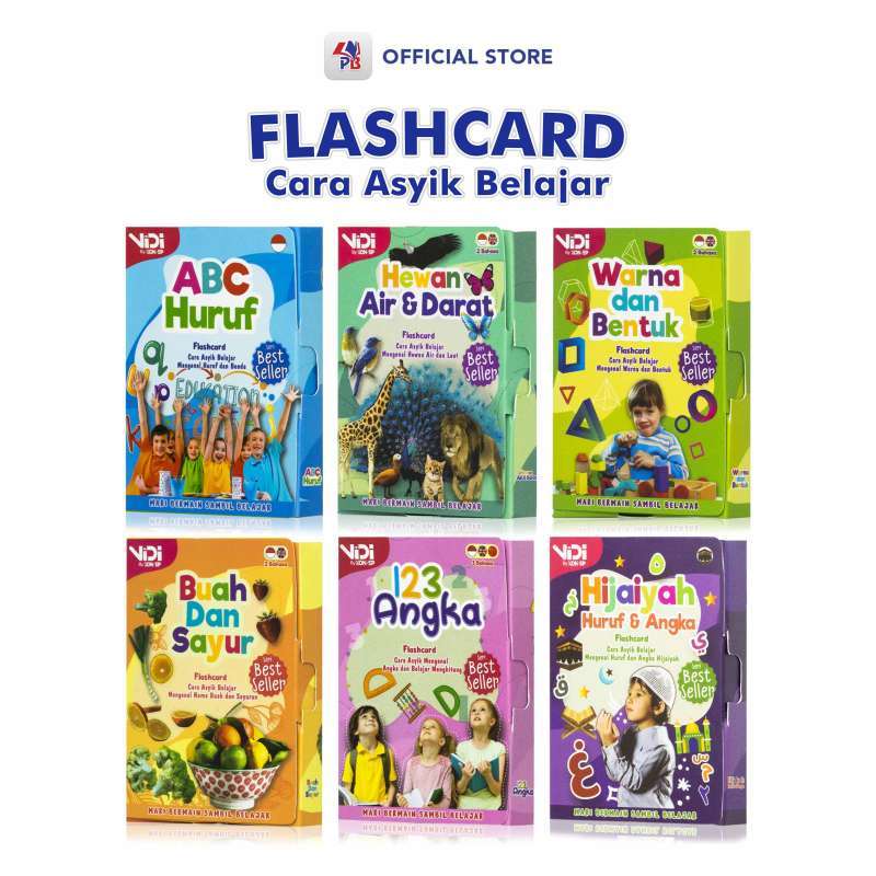 Jual Flash Card Edukasi Anak Angka Huruf ABC Huruf Hijaiyah Hewan Buah ...