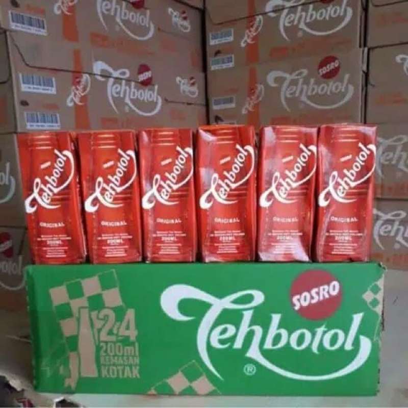 Jual Teh Botol Sosro Kotak 200 Ml (1 Dus Isi 24 Pcs) Khusus Gojek/grab ...