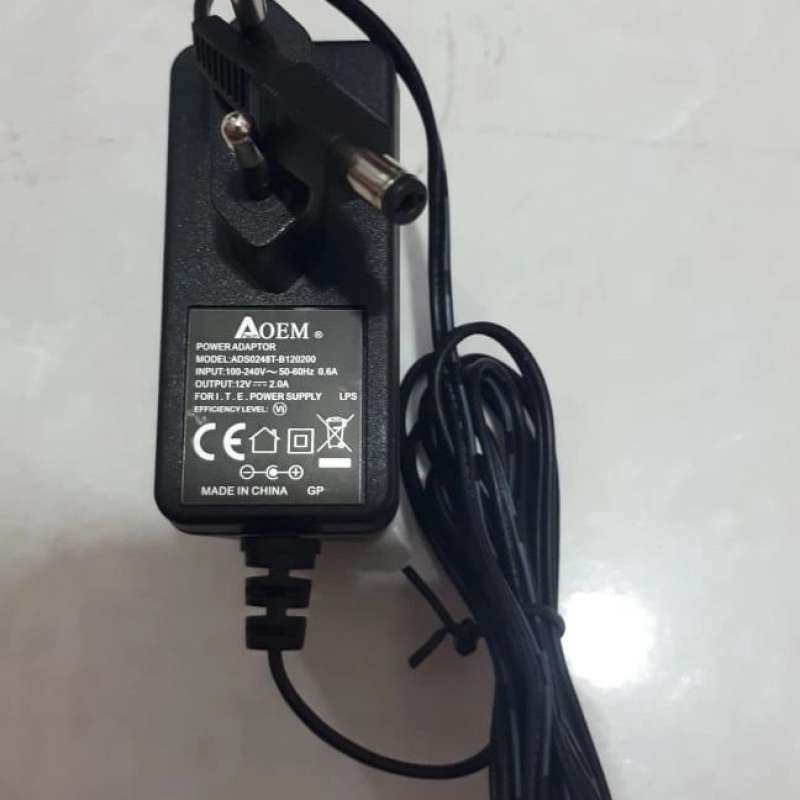 Jual Jual POWER ADAPTOR AOEM TECH 12V 2A Berkualitas di Seller De ...