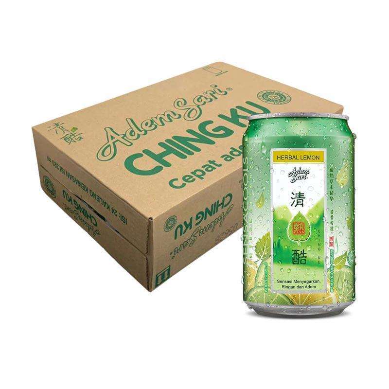 Jual Adem Sari Ching Ku Herbal Lemon [320 mL x 24 pcs | 1 Karton ...