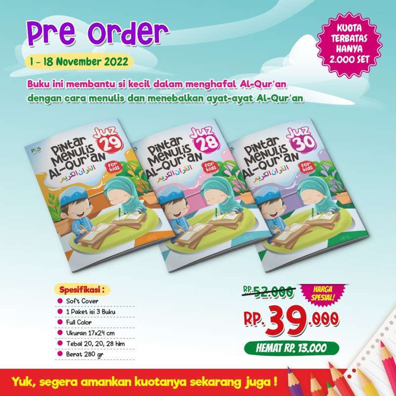 Jual Buku Pintar Menulis Al-quran Juz 28 29 Dan 30 Di Seller Bukuwanita ...