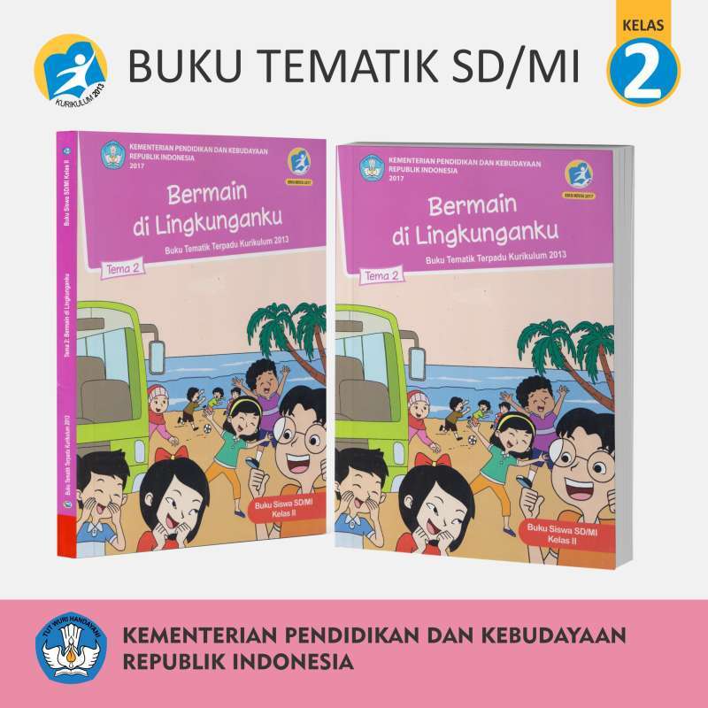 Jual Buku Tematik Kelas 2 / Buku Pelajaran SD Kelas 2 Kemendikbud K13 Revisi Terbaru ...