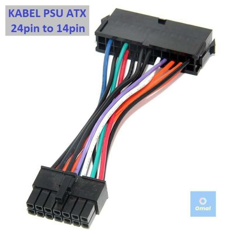 Jual Kabel Converter 24Pin to 14Pin PSU Adapter Power Supply ATX IBM ...