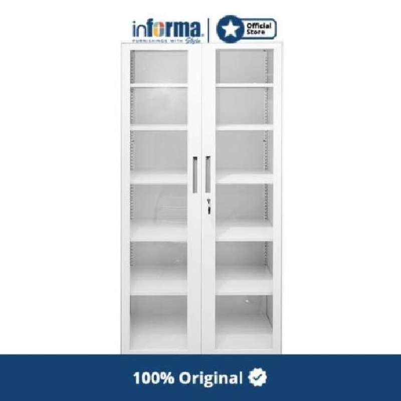 Jual Informa - Carter Lemari Arsip 2 Pintu Kaca High - Putih Di Seller ...