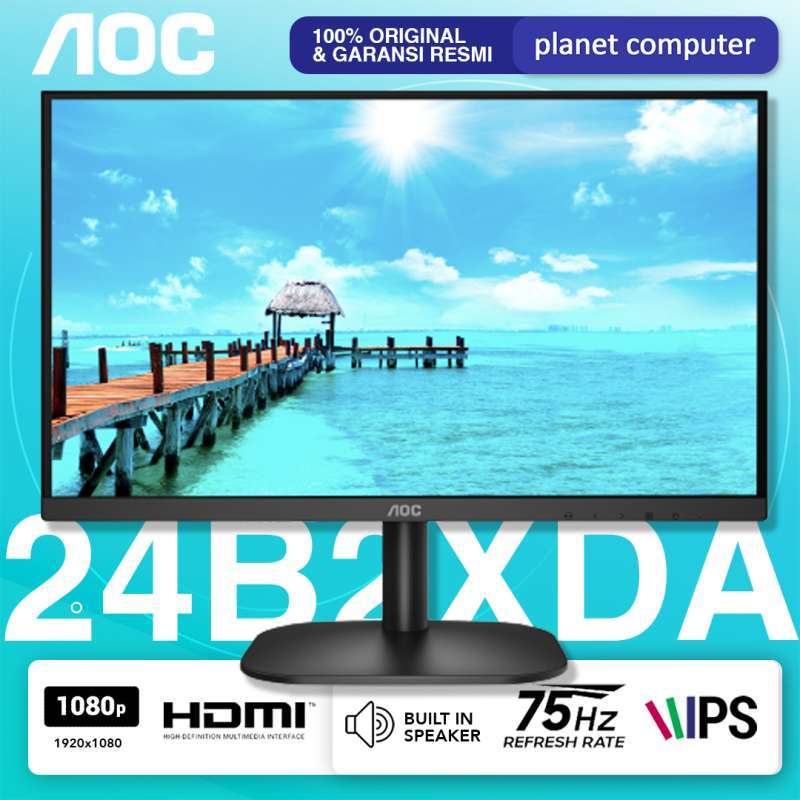 Jual Monitor Led Aoc 24b2xda 24 Ips 1080p 75hz Vga Hdmi Dvi Speaker ...