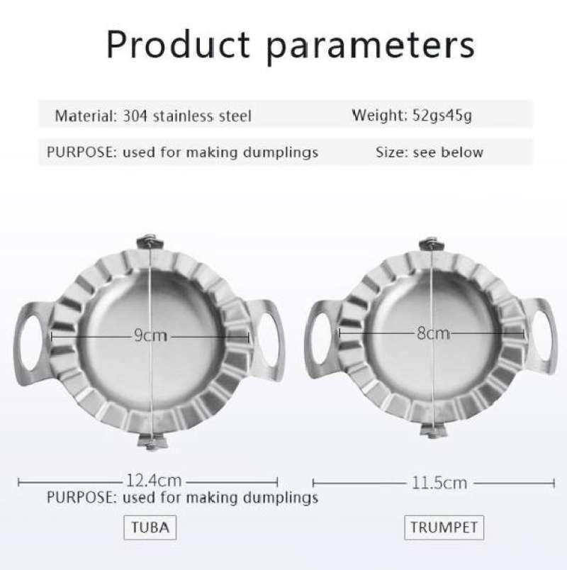 Jual Cetakan Pangsit Kuotie Gyoza Dumpling Mold Pie Stainless Steel Di ...