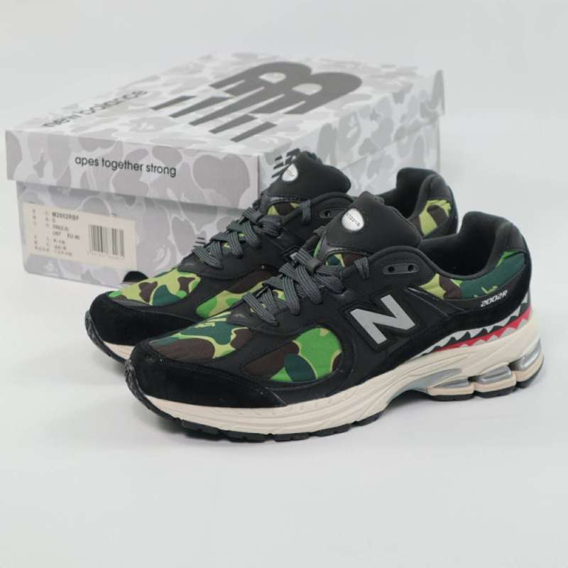 Jual New Balance 2002r Bape Black Green Camo Di Seller Monkey Shoes ...