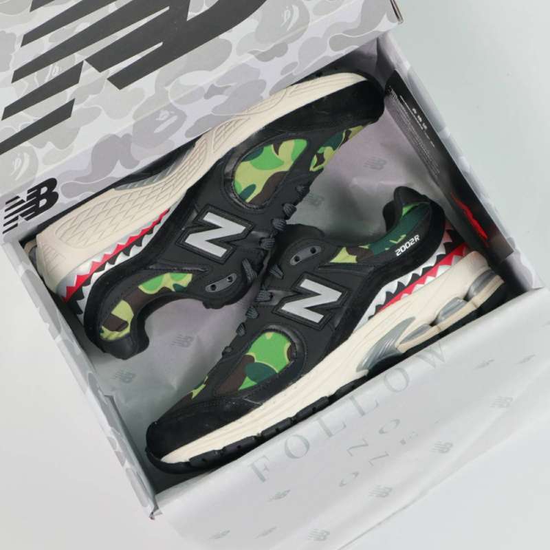 Jual New Balance 2002r Bape Black Green Camo Di Seller Monkey Shoes ...