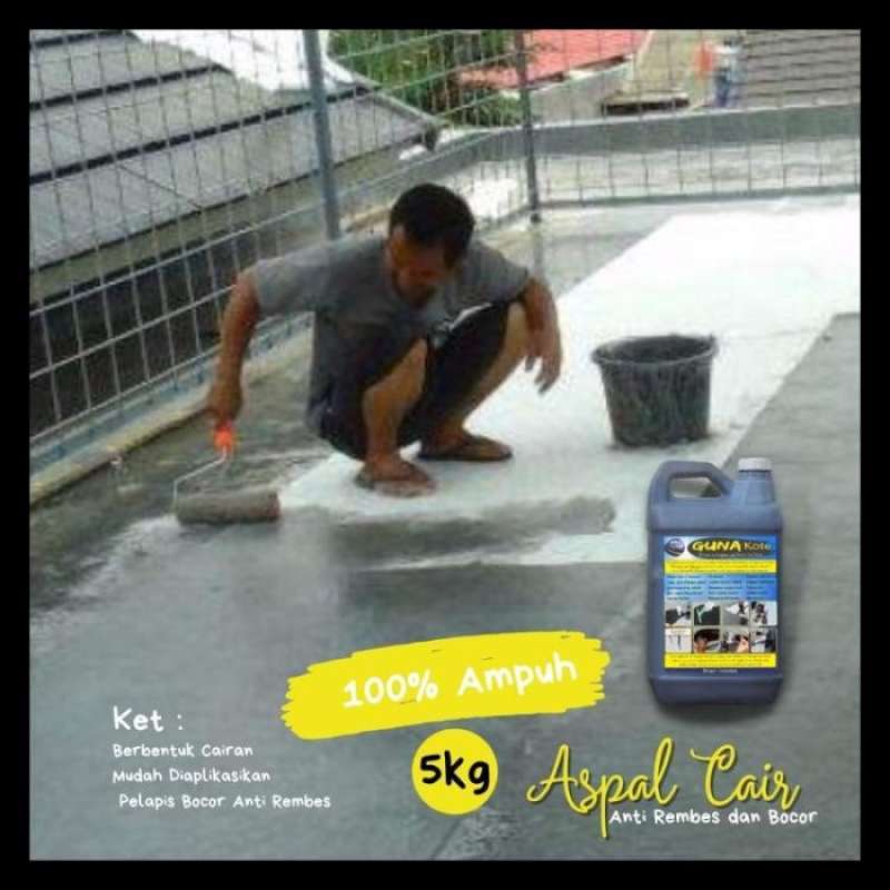Jual cat Anti Bocor Atap Genteng Dak / Aspal Sealant Waterproofing 5kg ...