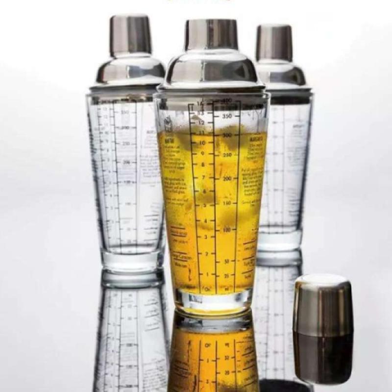 Jual Shaker Stainless Kaca 450Ml / Gelas Takar Mixer Minuman / Gelas ...