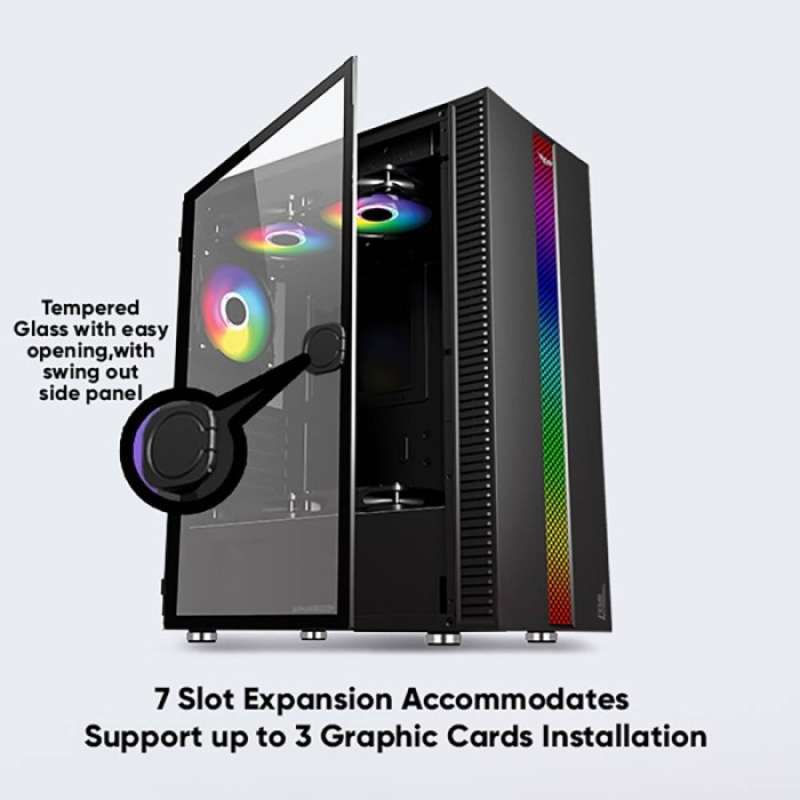 Promo ARMAGGEDDON TESSARAXX APEX 7 E-ATX GAMING PC CASE RGB STRIP FRONT ...