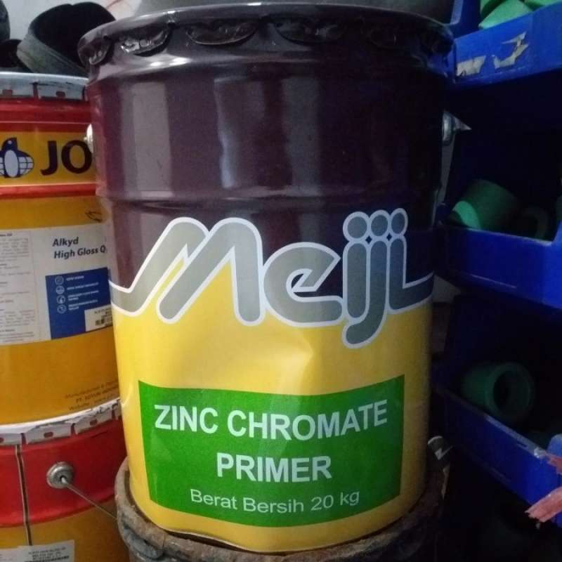 Promo ZINC CHROMATE MEIJI CAT DASAR BESI/PRIMER 20 KG (ABU-ABU ...