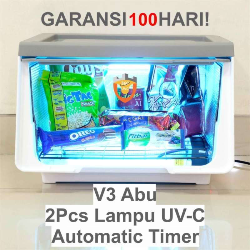 Promo Uv-C Box Sterilisasi 2 Lampu Tuv Otomatis Kotak Sterilizer V3 Diskon 17% di Seller Nizar ...