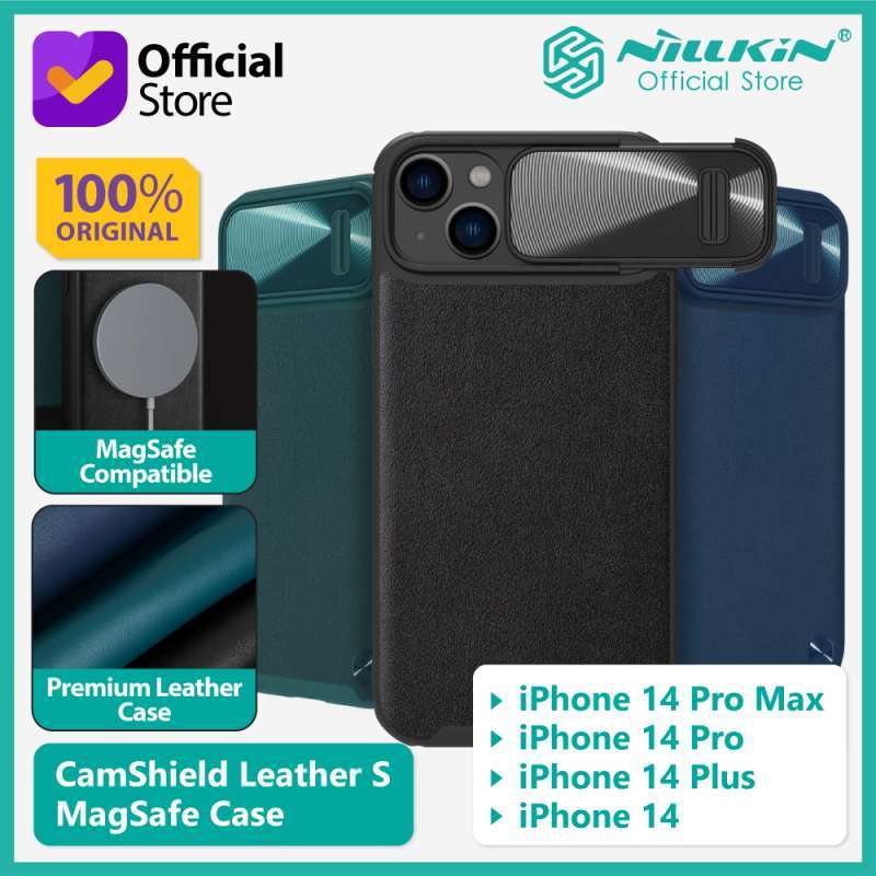 Jual Case iPhone 14 / Plus / Pro / Pro Max Nillkin Camshield Leather S ...
