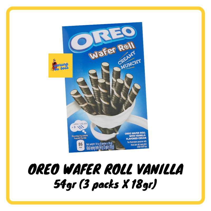 Jual Oreo Wafer Roll Vanilla Chocolate Strawberry Green Tea Oreo Wafer ...