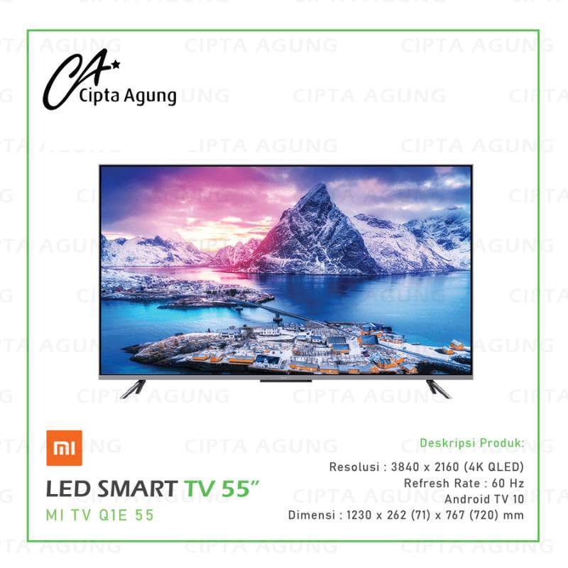 Jual LED SMART TV 55 ANDROID QLED XIAOMI 55 Q1E MI TV 4K ULTRA HD DOLBY ...
