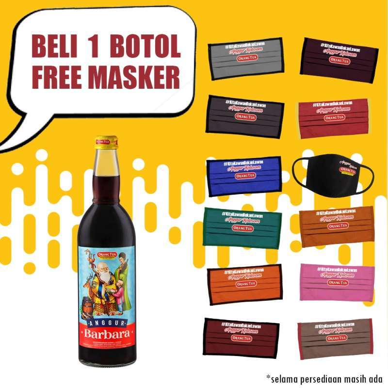 Jual Orang Tua Anggur Barbara Minuman Alkohol [620 Ml] + Free 1 Masker ...