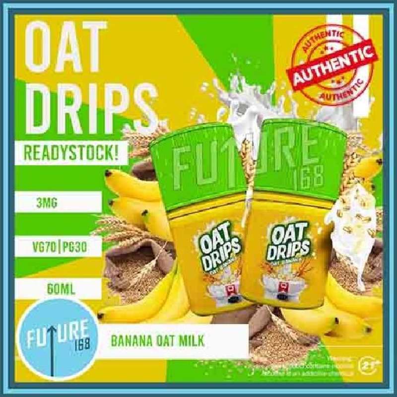 Jual Oat Drips V3 Banana 60ml 3mg Authentic, Liquid Freebase Susu ...