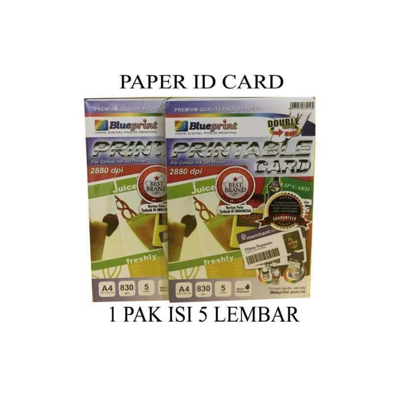 Jual Paper Id Card Blueprint / Printable Card Di Seller Sabang Computer ...