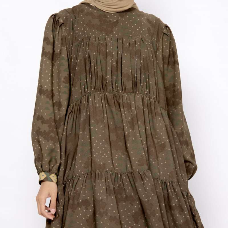 Jual ZM Zaskia Mecca - Diva Dark Olive Dress - Jelita Indonesia - Edisi Nias - XL di Seller ZM ...