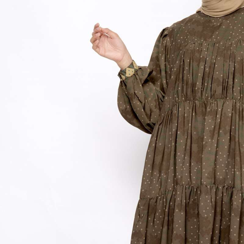 Jual ZM Zaskia Mecca - Diva Dark Olive Dress - Jelita Indonesia - Edisi Nias - XL di Seller ZM ...