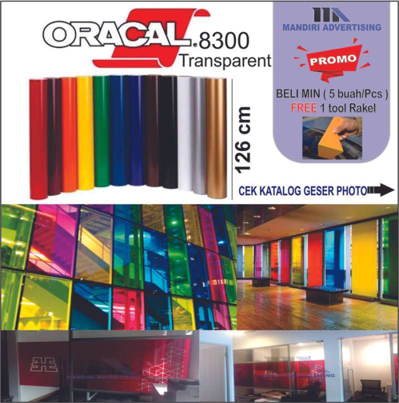 Jual Stiker Warna Oracal 8300 Transparant/scotlet ,stiker Transparant ...