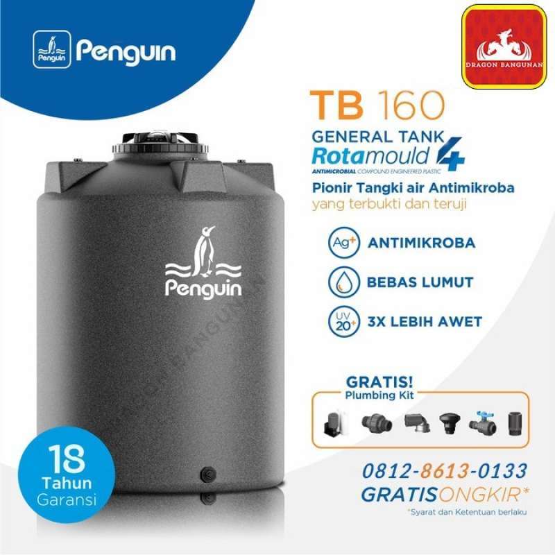Jual Tangki Air Penguin Tb 160 / Toren Air Penguin 1550 Liter / Tandon ...