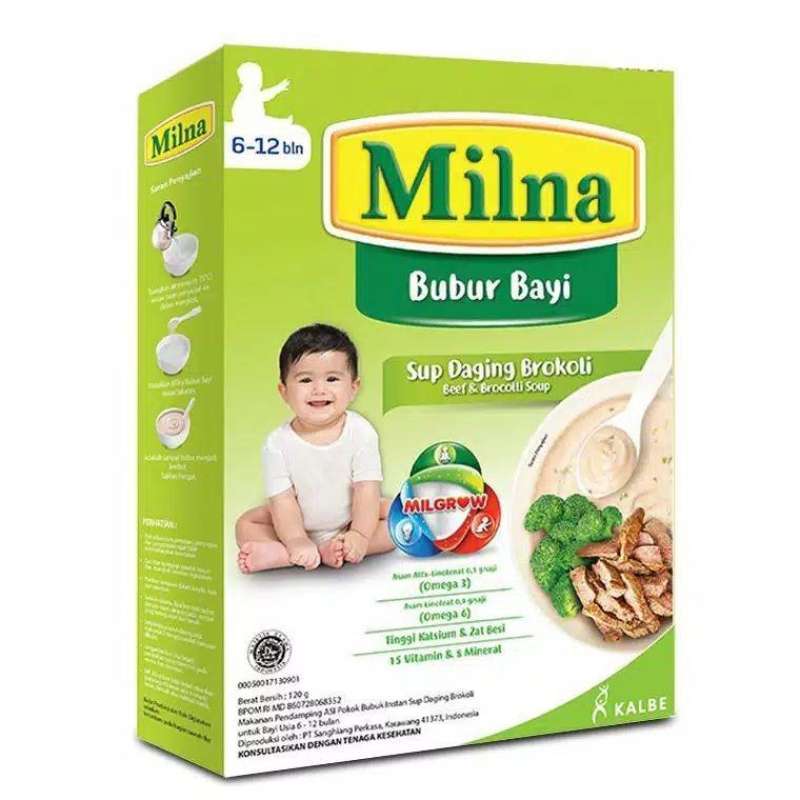 Jual Milna Bubur Bayi Reguler Sup Daging Brokoli 120g 6-12 Bln Di ...