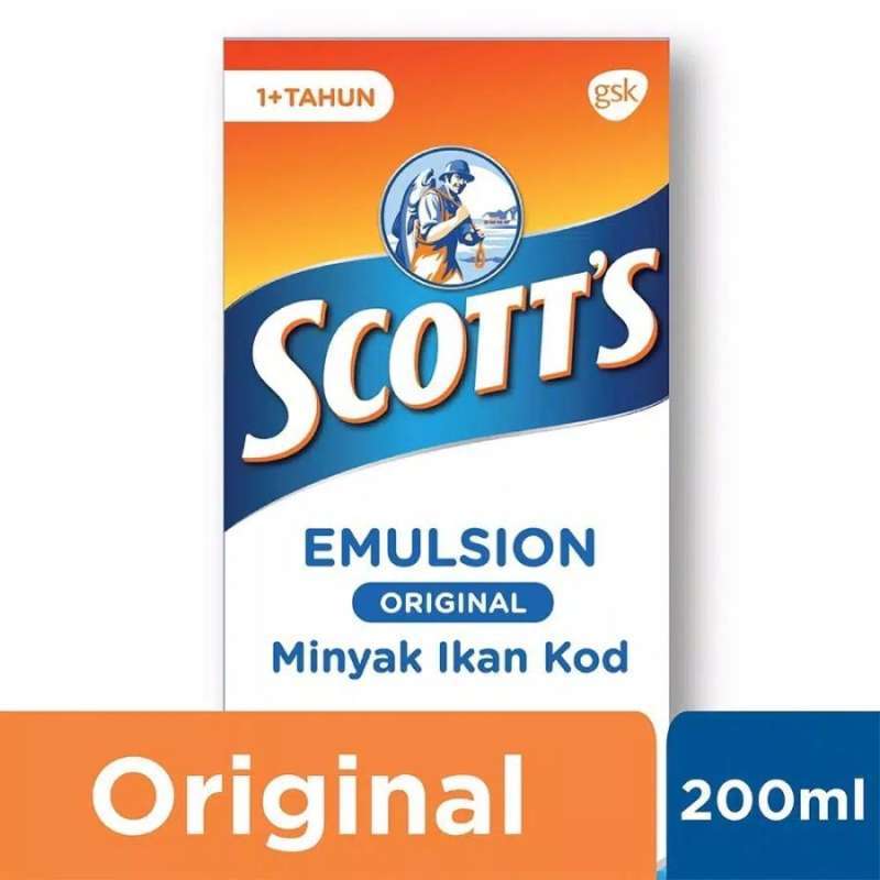 Jual Scotts Emulsion Original dengan Omega 3, Vitamin A dan D 200ml ...