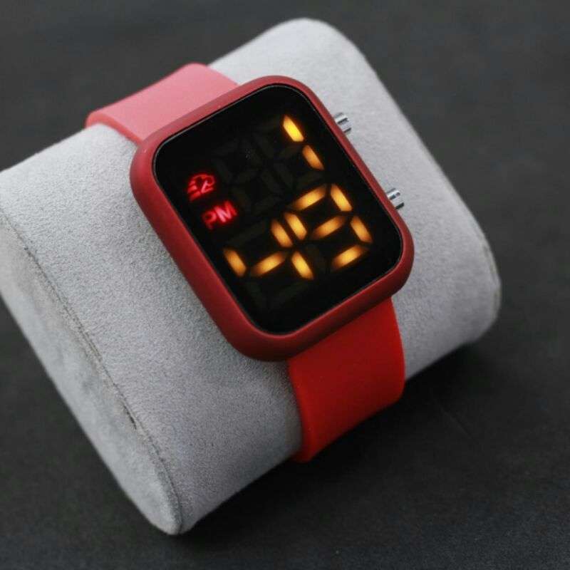 Jual LED digital jam tangan wanita LED watch digital strap Rubber LED ...
